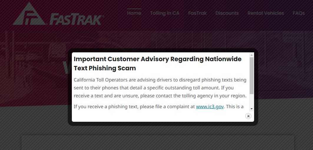No, FasTrak did not send you a text to pay up. It’s a ‘smishing’ scam