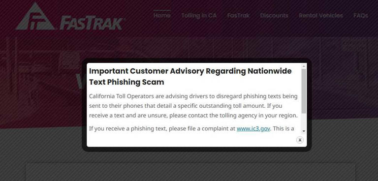 No, FasTrak did not send you a text to pay up. It’s a ‘smishing’ scam