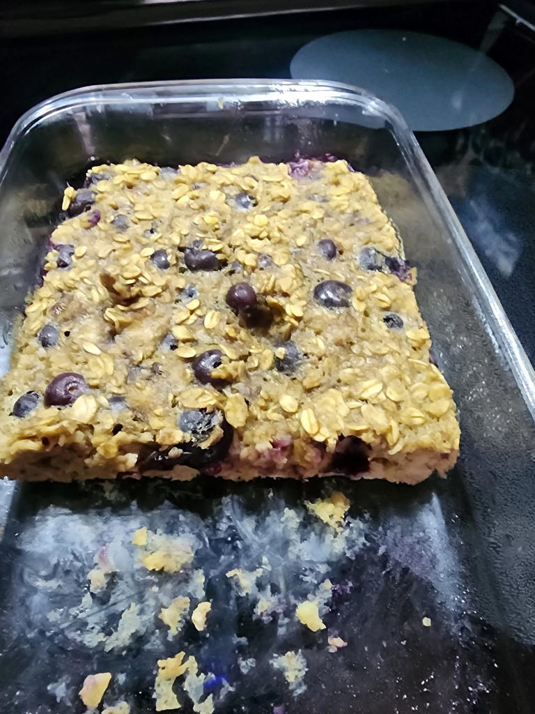 Blueberry oatmeal bake