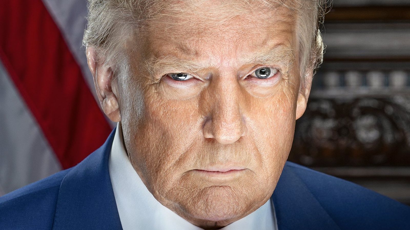 New Trump portrait released - and it has drawn comparisons to his mugshot