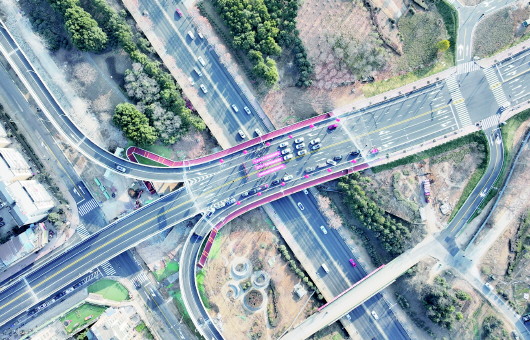 南华路上跨G312及接线工程放行通车