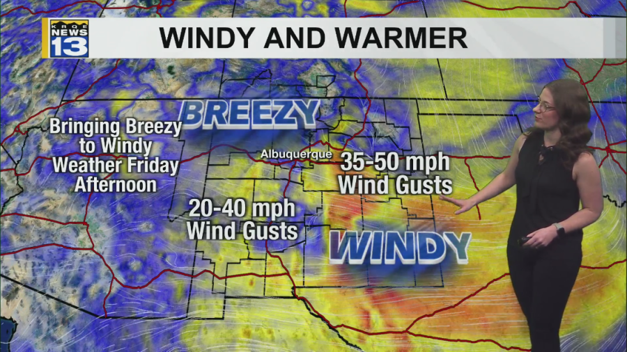 A warm and windy Friday