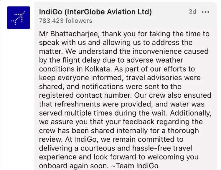 'Unprofessional behaviour': Passenger calls out IndiGo's handling of ... 'Unprofessional behaviour': Passenger calls out IndiGo's handling of ...