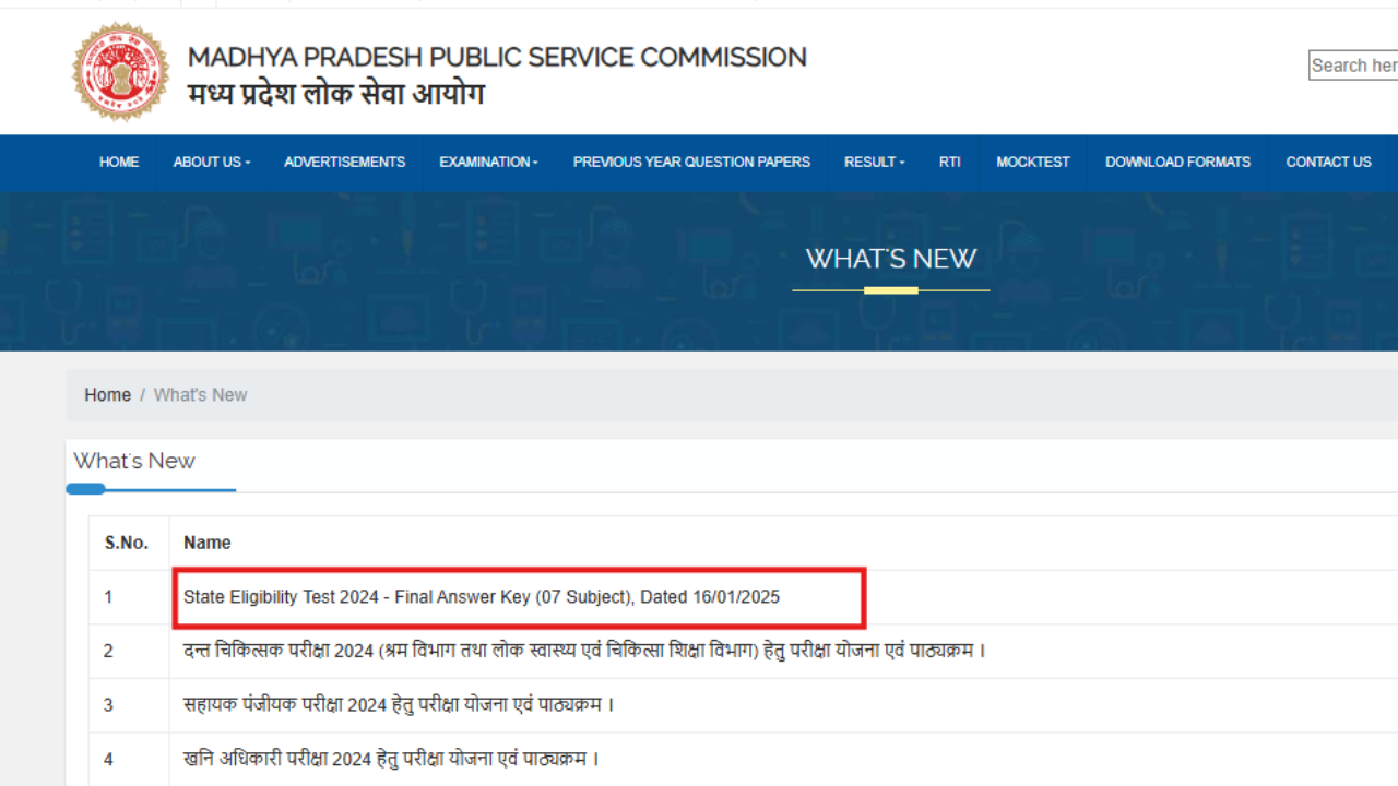 MP SET 2024 final answer key released at mppsc.mp.gov.in, result to be ...