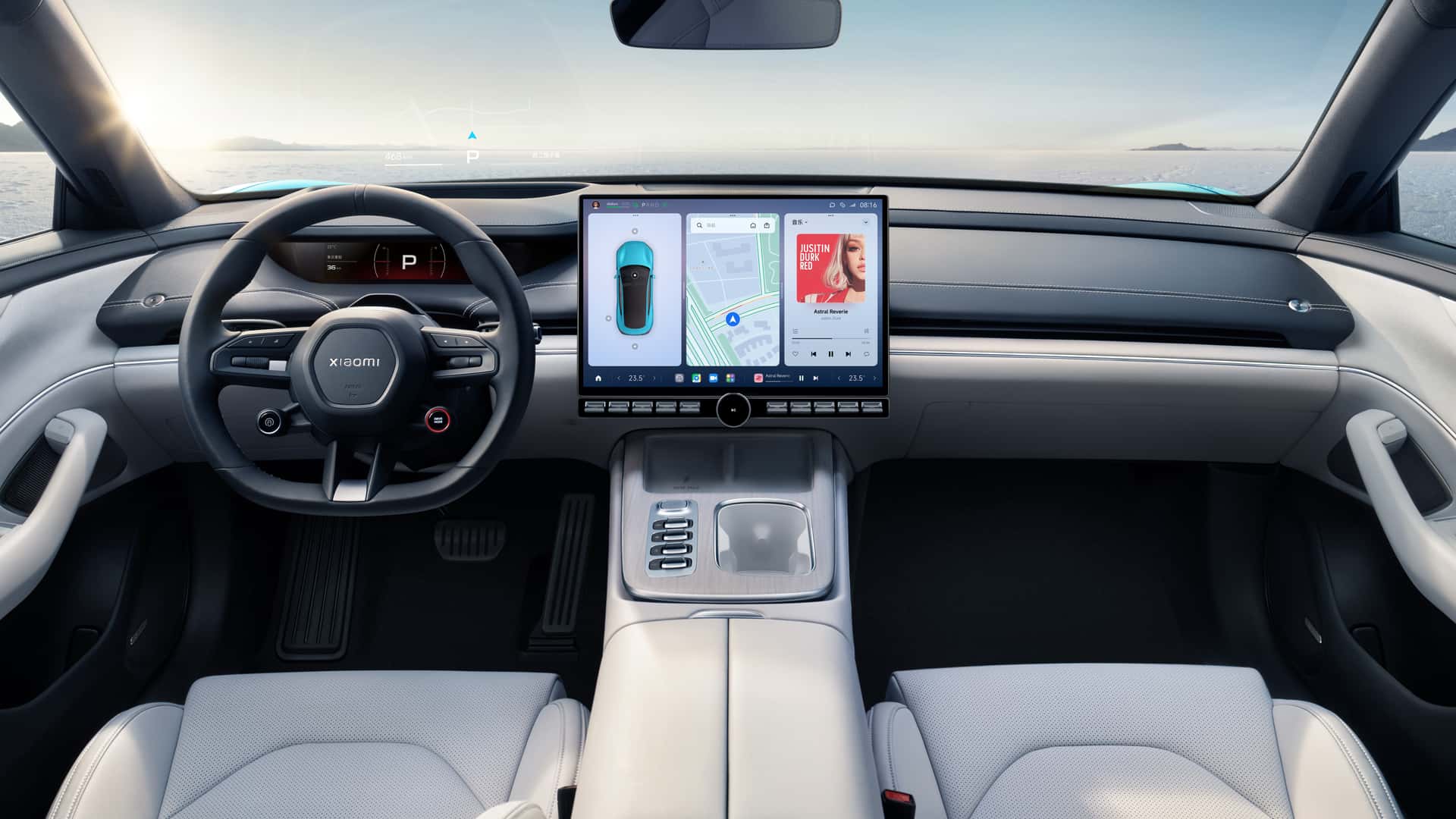 Xiaomi SU7, así es el interior de la berlina eléctrica china