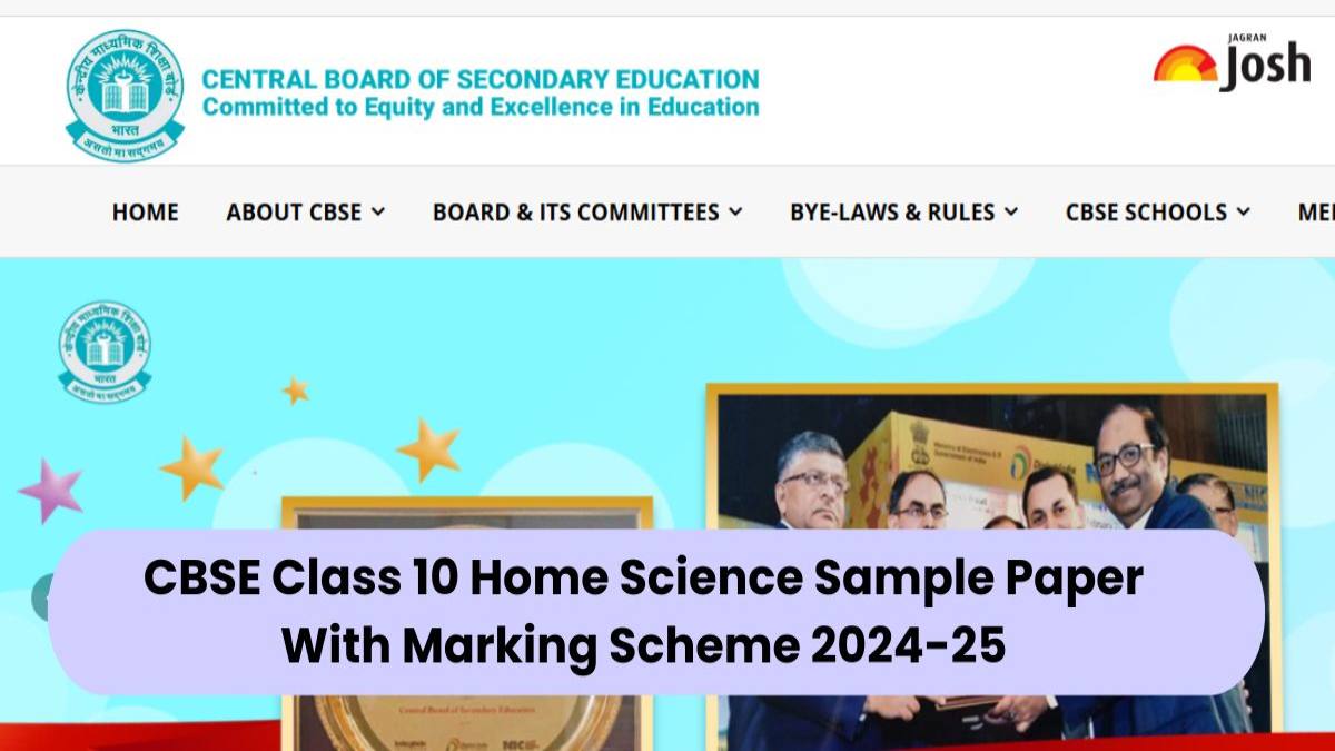 CBSE Class 10 Home Science Sample Paper With Marking Scheme 2024-25 ...