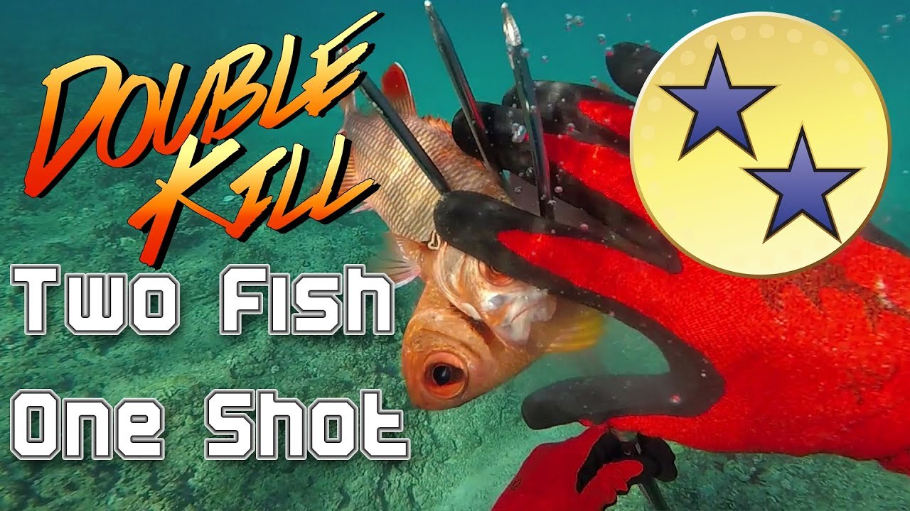 Spearfishing DOUBLEKILL- Menpachi Catch N Cook, Oahu Hawaii