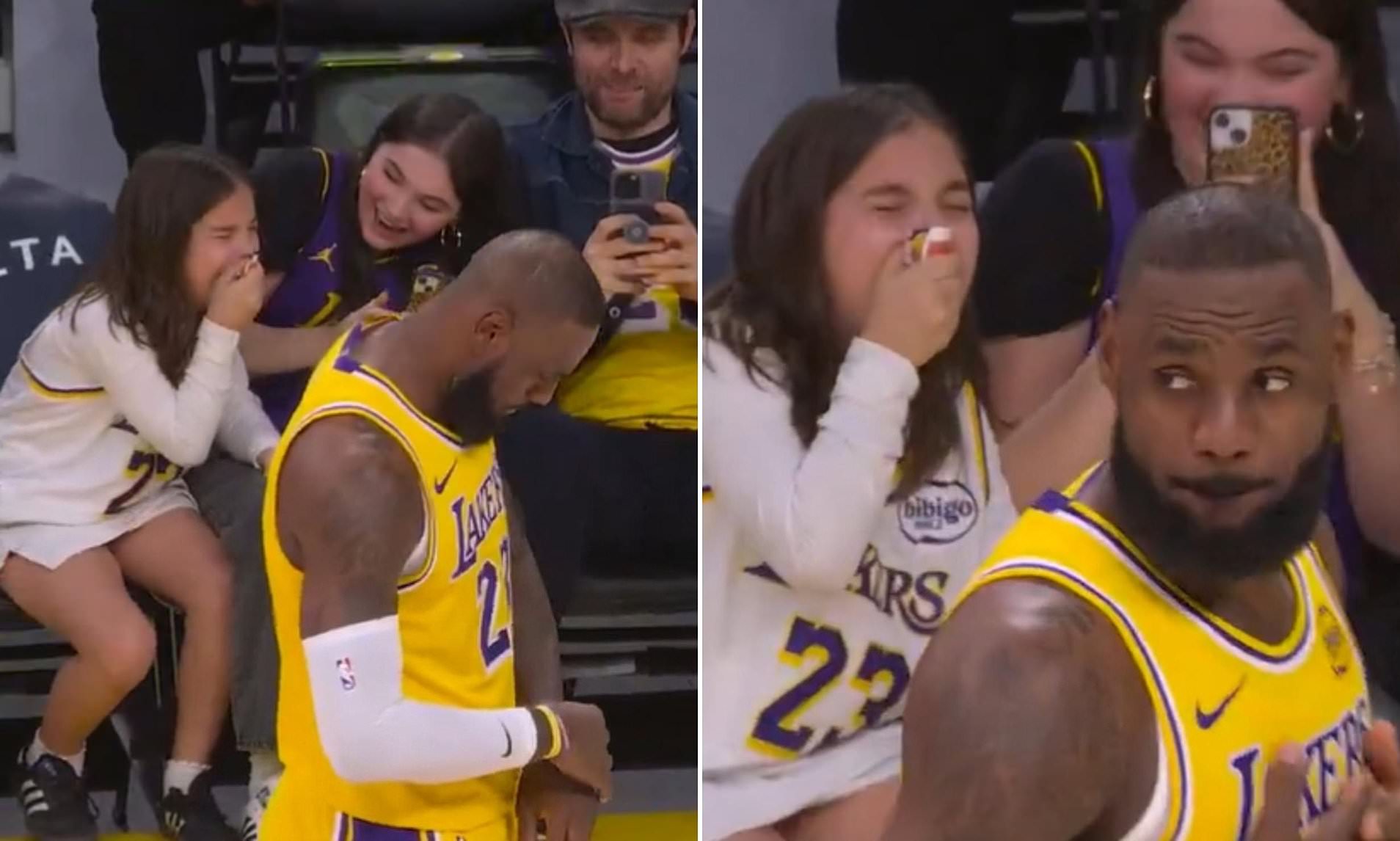 LeBron James makes young LA Lakers fan cry with classy gesture