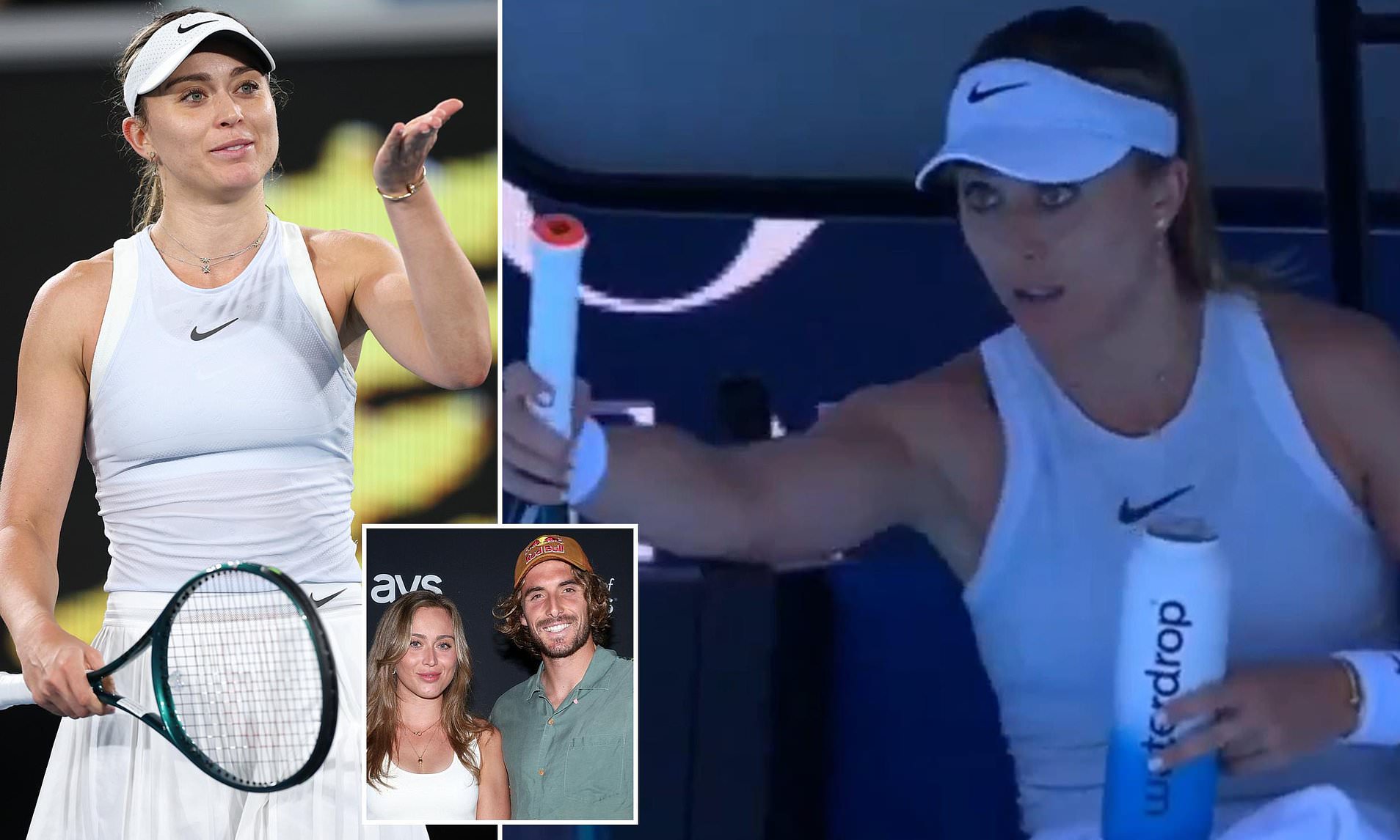 Hilarious moment Paula Badosa offers boyfriend Stefanos Tsitsipas her ...