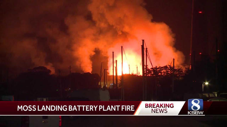 Evacuation orders issued for Moss Landing Battery Plant fire; residents ...