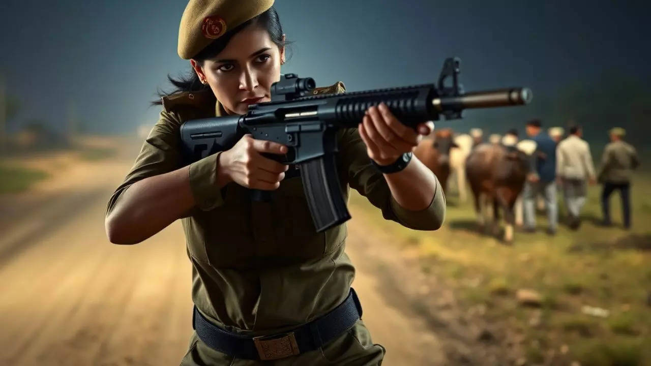 Woman BSF cop's daring act foils cow smuggling bid in West Bengal Woman BSF cop's daring act foils cow smuggling bid in West Bengal