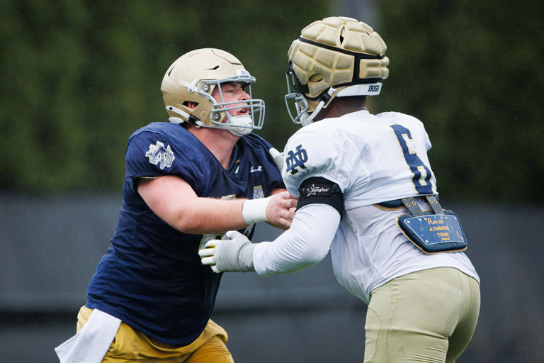 Topeka's Joe Otting doing 'whatever is needed' for Notre Dame in ...
