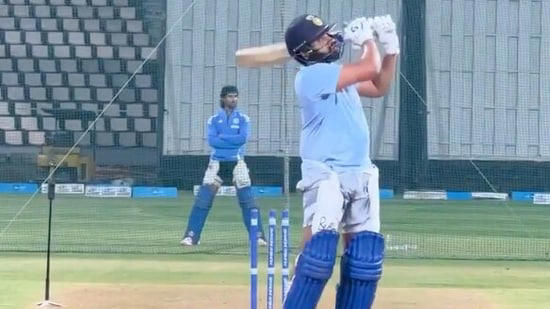 Rohit Sharma bats in nets under floodlights, brings out trademark pull ...