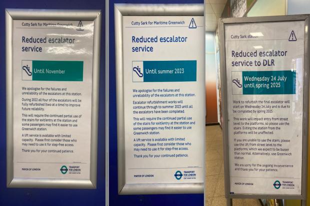 Broken escalators at DLR station to be replaced after thousands complain