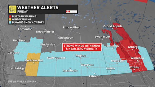 Blowing snow, widespread winds create dangerous travel across the Prairies