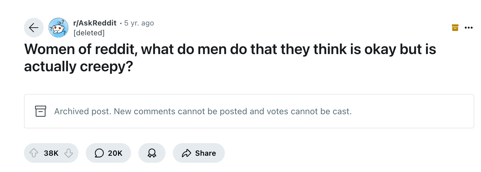 Viral Reddit thread delves into the things 'men do that seem ok but are ...