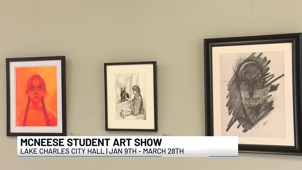 Student talent showcased in artwork displayed at Lake Charles City Hall