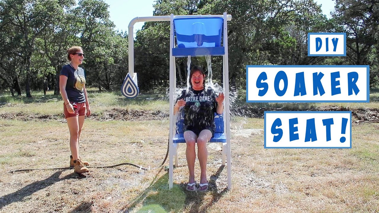 Build a fun outdoor water game with a soaker seat