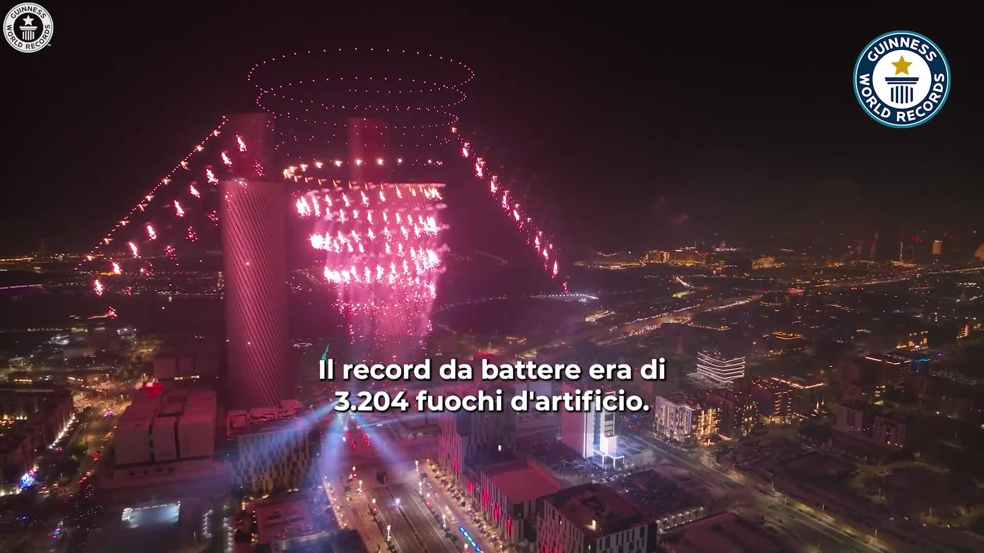 I fuochi d'artificio con drone del Qatar battono il record del mondo