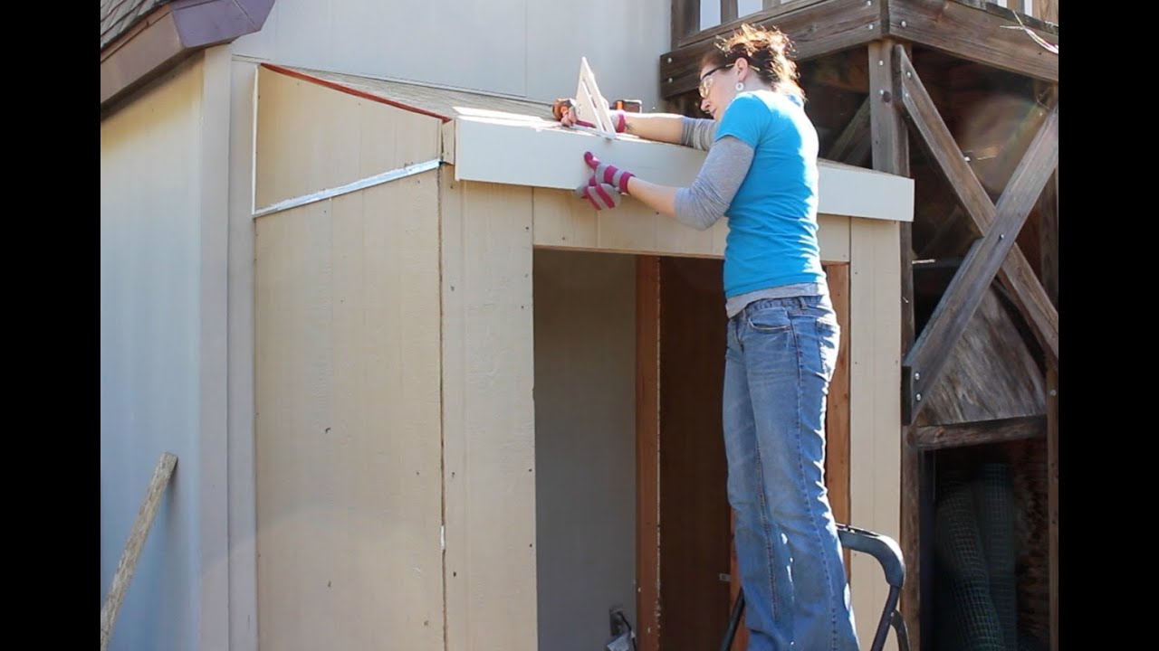 How to construct a lean-to with trim and insulation