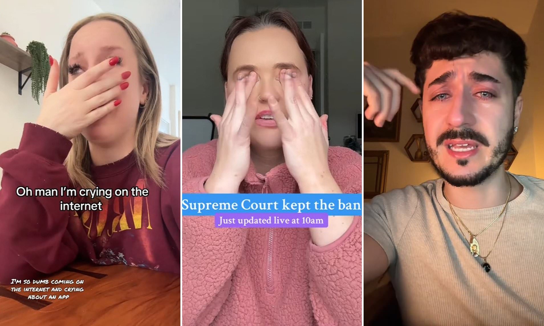 Distraught influencers react to Supreme Court TikTok bombshell