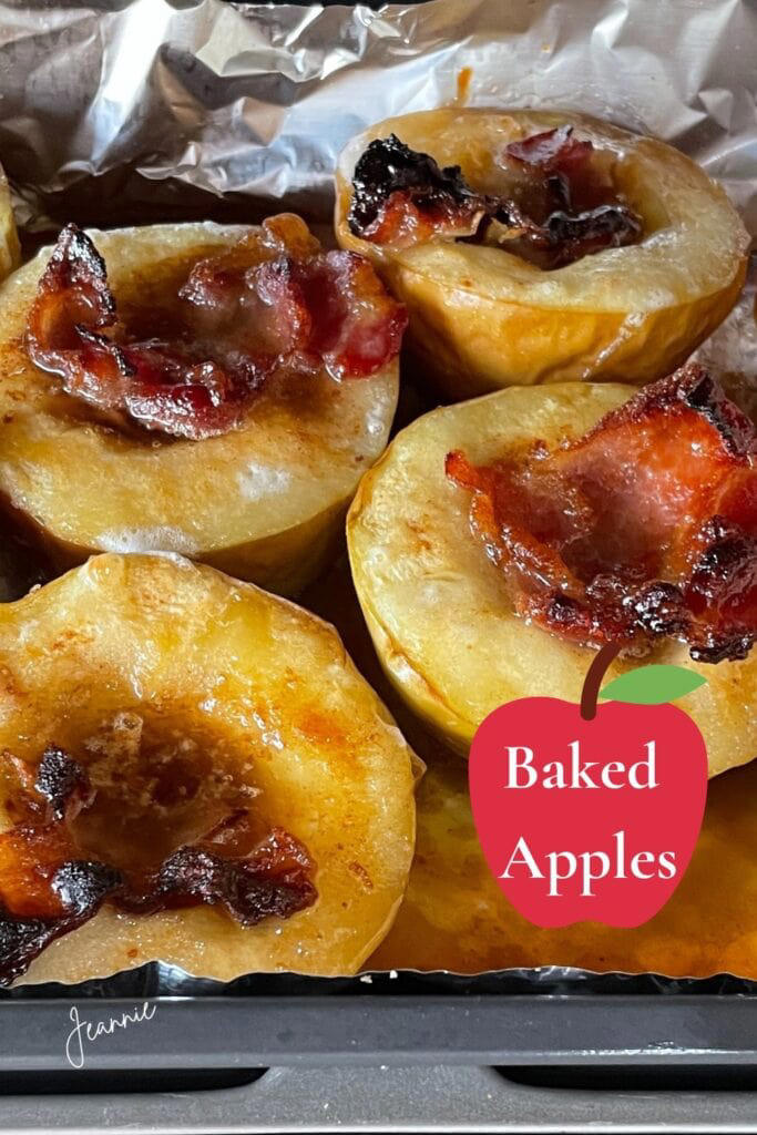 Baked Apples with Bacon & Cheese