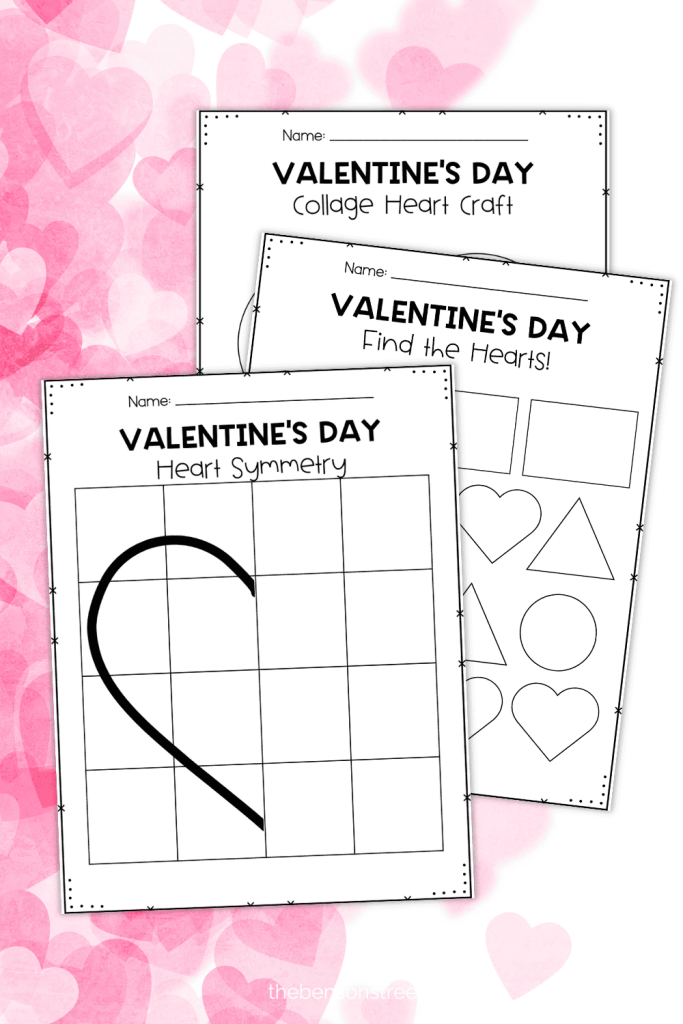 Free Printable Valentine Preschool Worksheets: 12 Different Activities