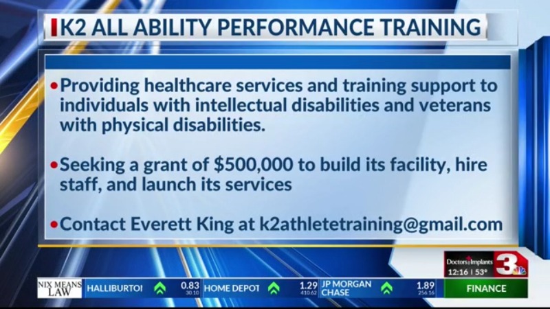 K2 Training to help disabled individuals achieve fitness goals