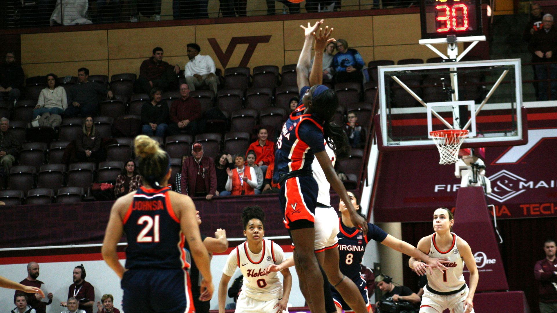 Virginia Tech Hokie Women’s Basketball Drops a Home Game to Virginia: 65-73