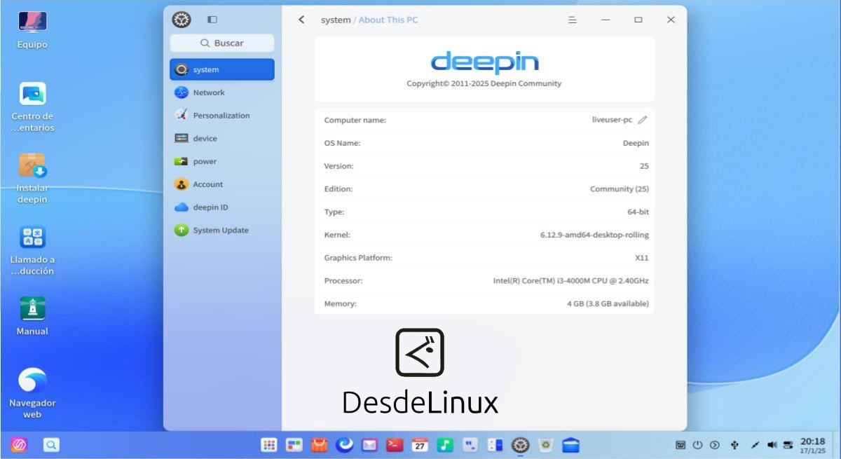 ¡Ya esta disponible la primera ISO Deepin 25 Preview y trae muchas novedades!