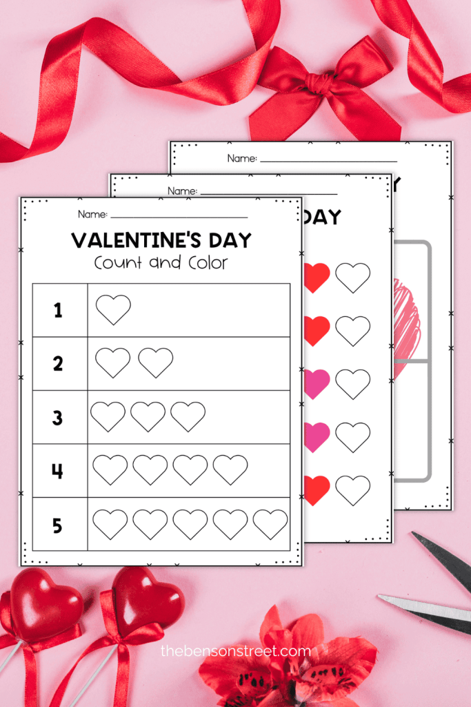 Free Printable Valentine Preschool Worksheets: 12 Different Activities