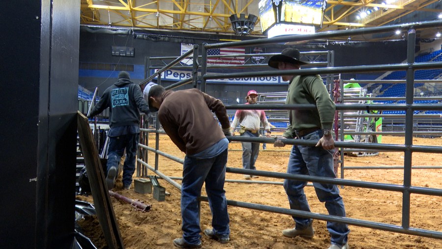Civic Center ice becomes rodeo arena for the weekend