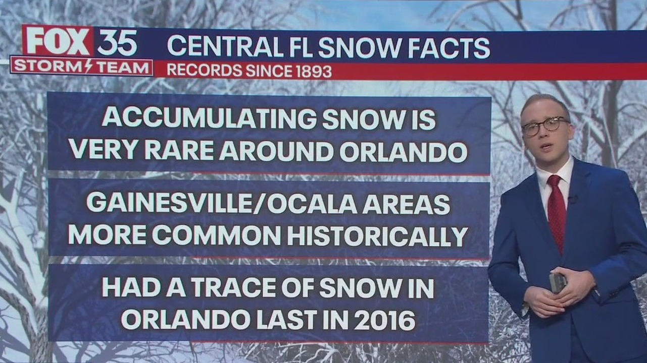 Central Florida snow records since 1893