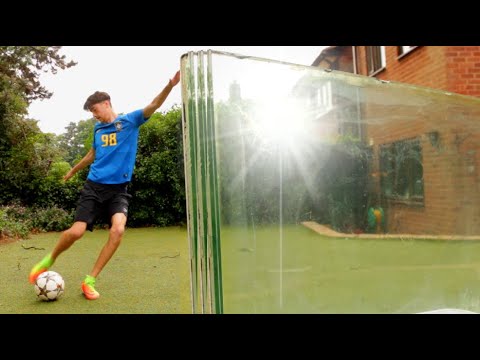 Shattering bulletproof glass with a soccer ball