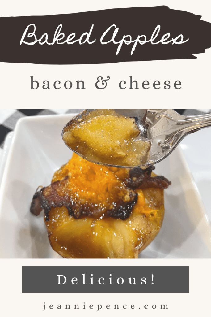 Baked Apples with Bacon & Cheese