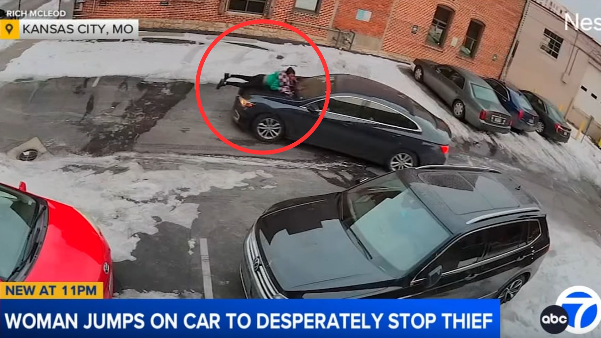 Woman Almost Run Over By Her Carjacker