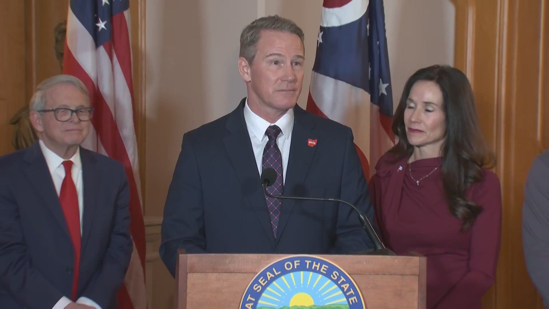 Ohio Gov. Mike DeWine appoints Lt. Gov. Jon Husted to fill Vice JD ...