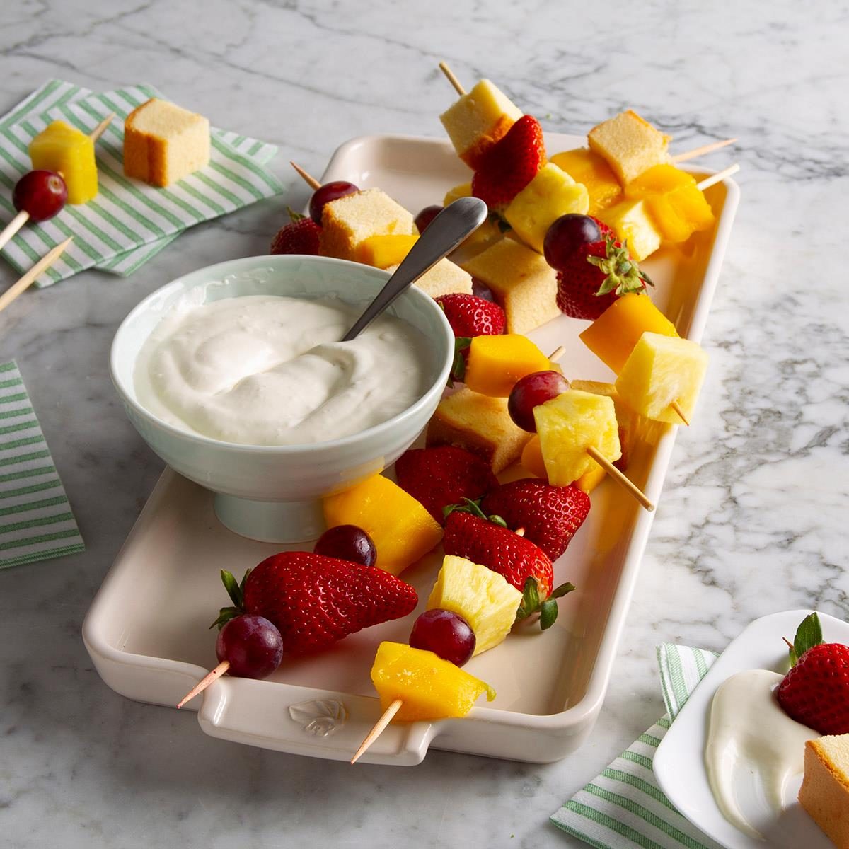 Fruit Kabobs with Margarita Dip