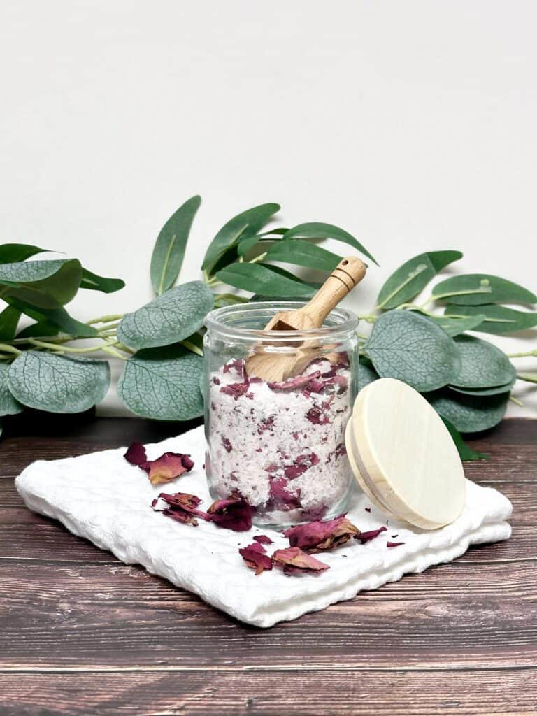 DIY Rose Petal Bath Salts