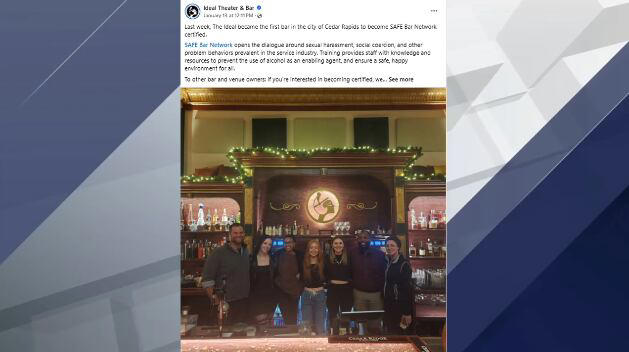 Ideal Theater & Bar first in Cedar Rapids to complete “SAFE Bar Network ...
