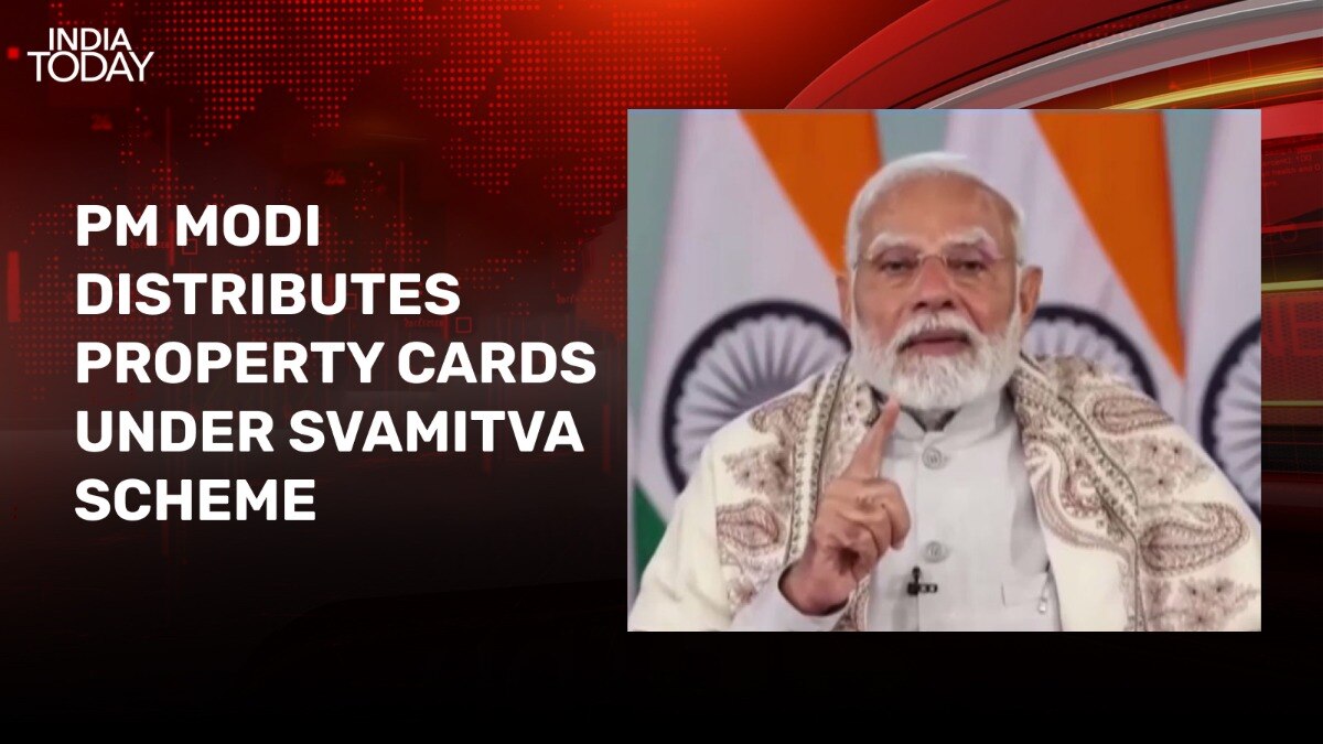 PM Modi distributes 65 lakh property cards to beneficiaries under ...