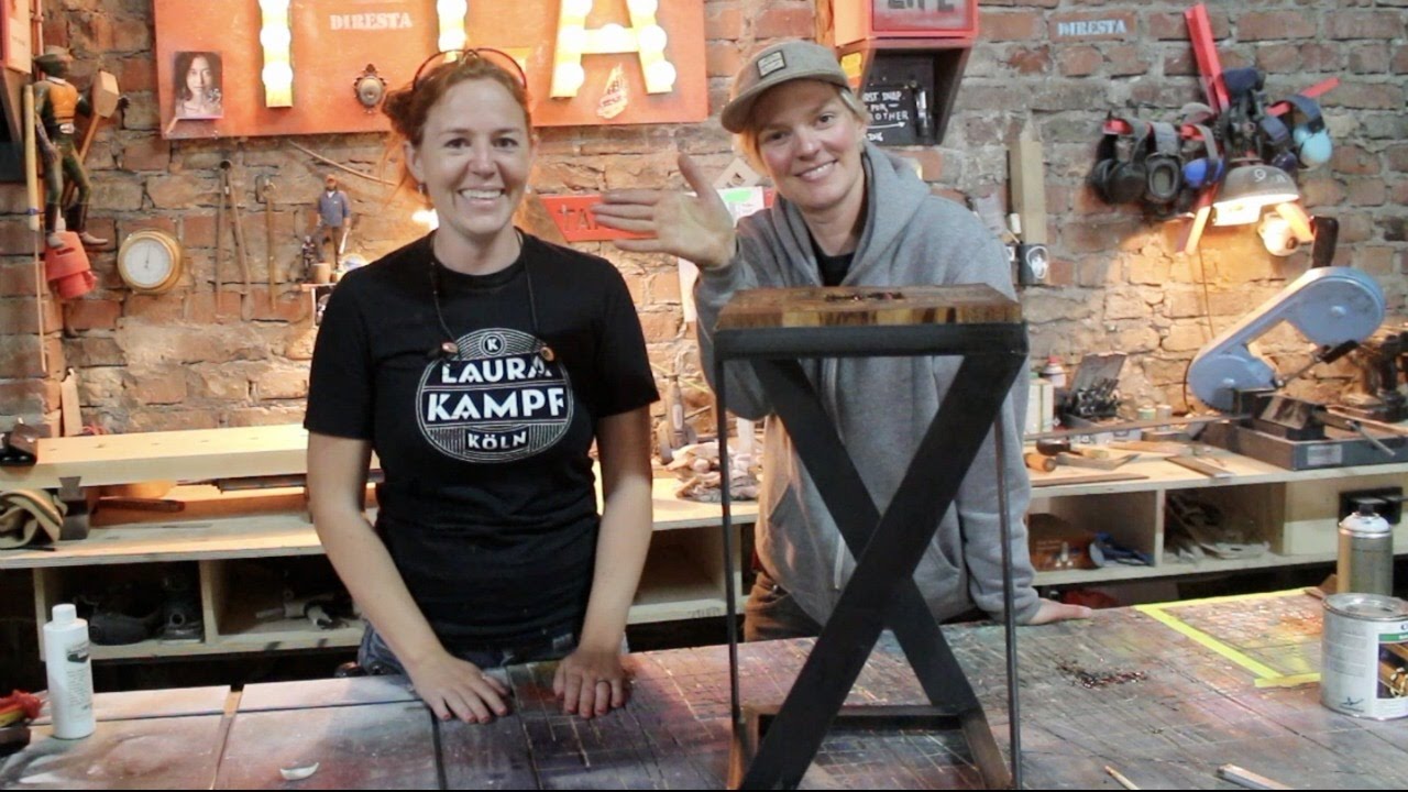 Make an end table with Laura Kampf in the shop