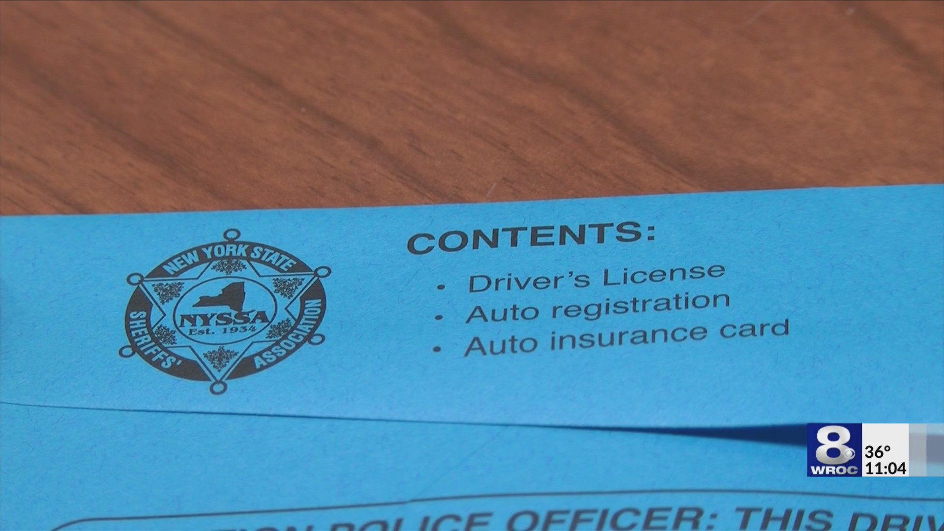 Local sheriff's offices adopt the Blue Envelope Program. What is it?