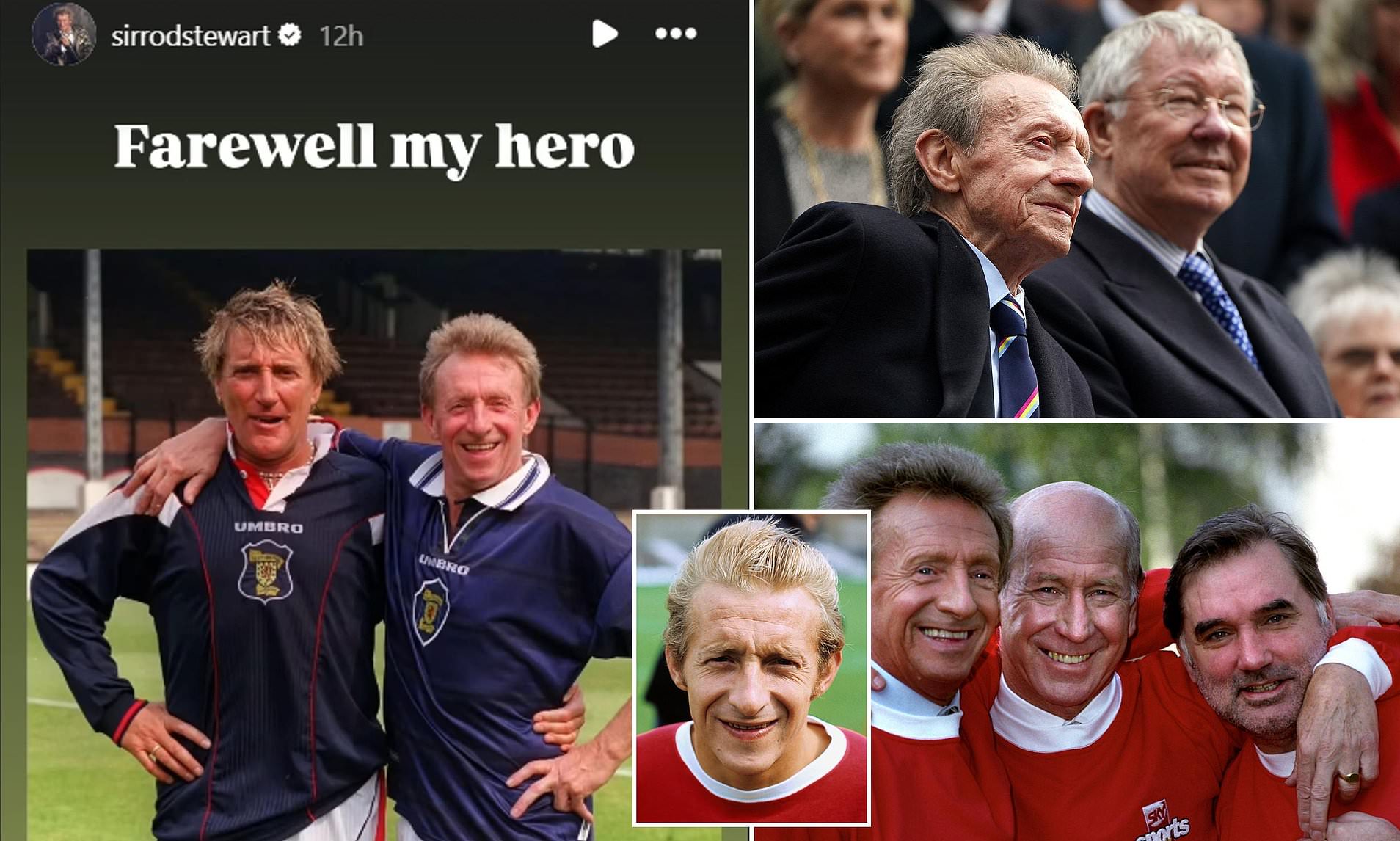 Sir Rod Stewart calls Denis Law his 'hero' after Man United icon's ...