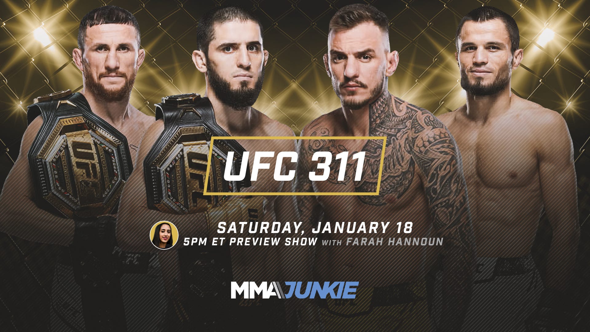 UFC 311: Makhachev vs. Moicano preview show live stream with Farah ...