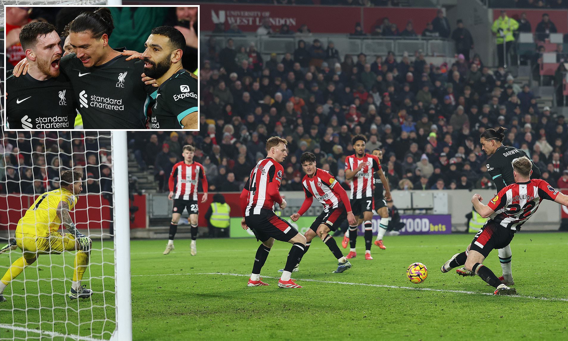 Brentford 0-2 Liverpool: Super-sub Darwin Nunez strikes TWICE in ...