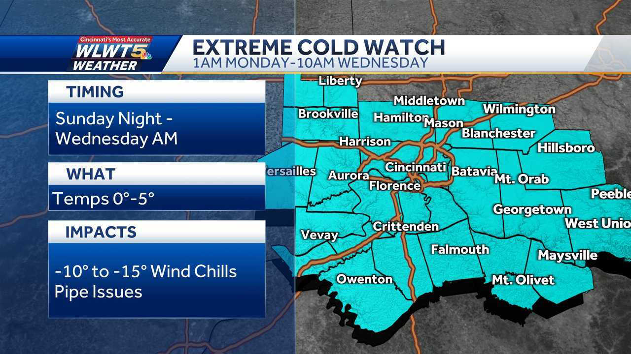 Extreme Cold Watch: Blast of Arctic air to bring subzero wind chills Extreme Cold Watch: Blast of Arctic air to bring subzero wind chills