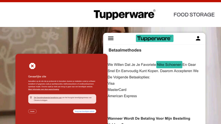 Oplichters zetten fake webwinkels op met Tupperware-uitverkoop na ...