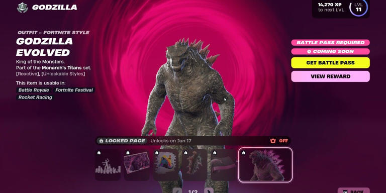 How To Unlock The Godzilla Evolved Fortnite Skin