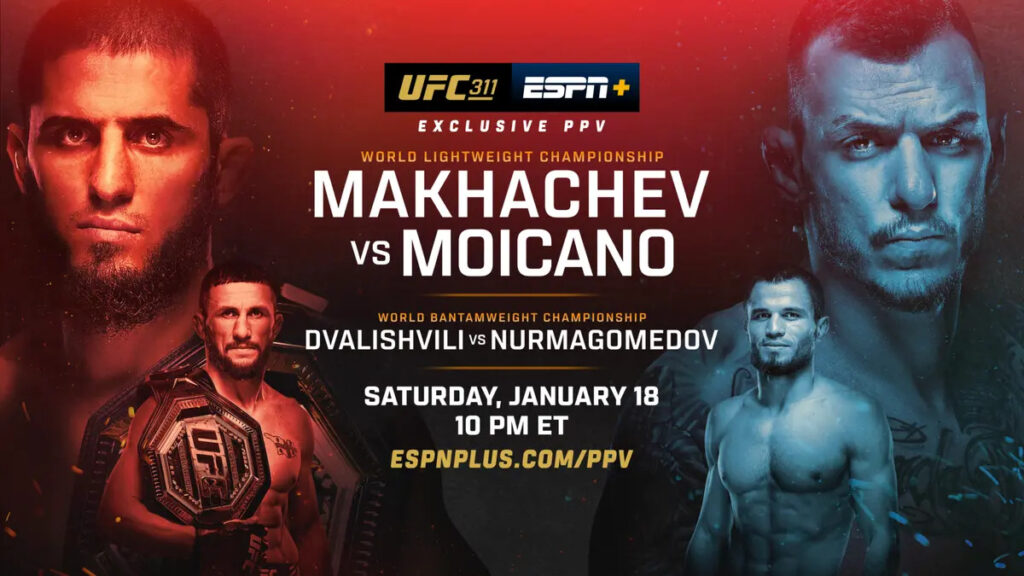 UFC 311 – Makhachev vs. Moicano : la carte, les horaires et comment ...